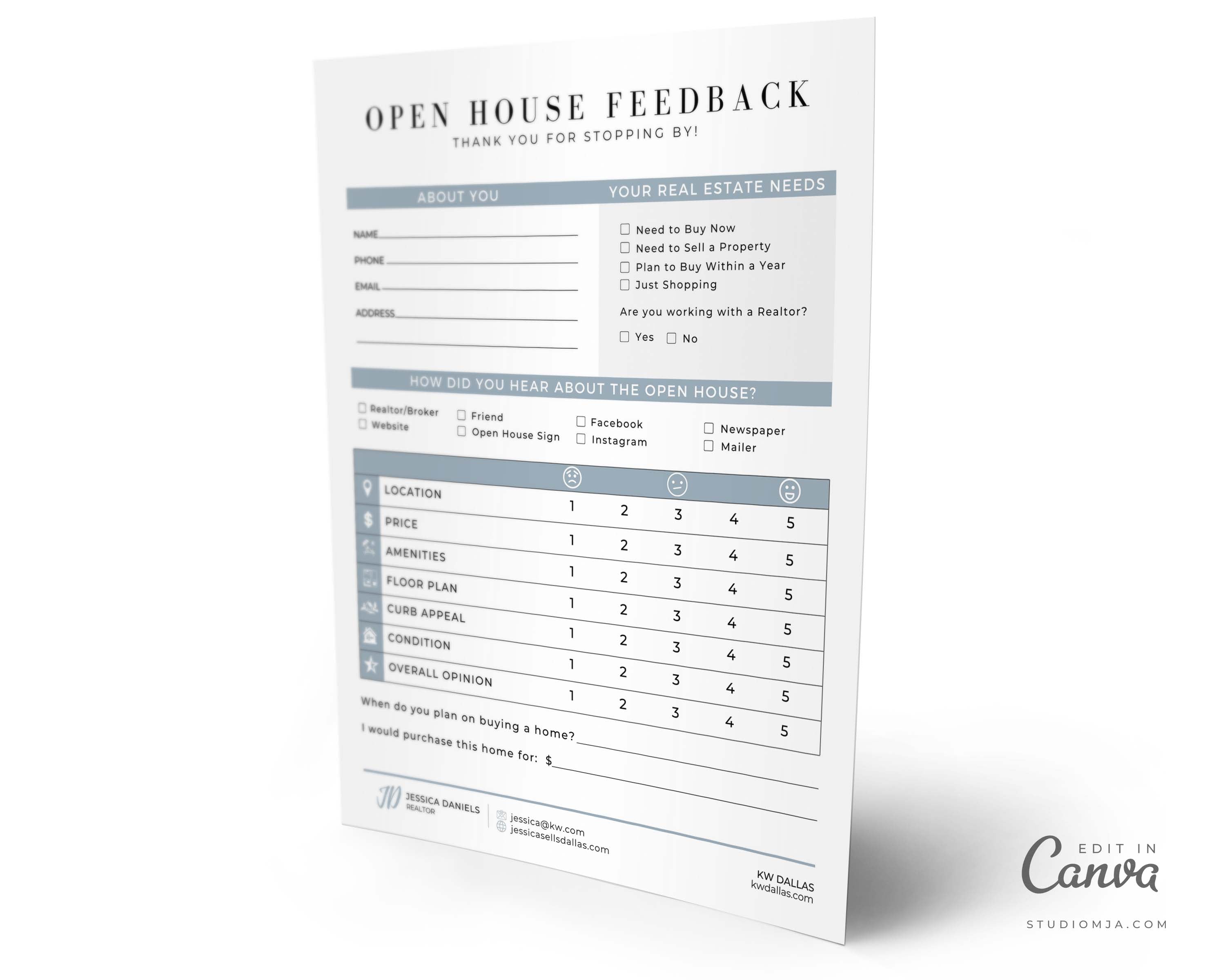 Real Estate Form Templates – Studio MJA Real Estate Marketing