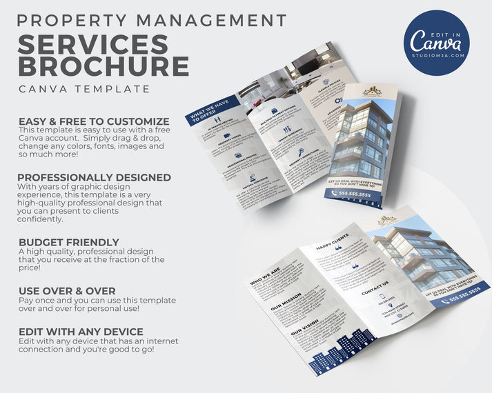 Property Management Brochure | Real Estate Template – Studio MJA Real ...