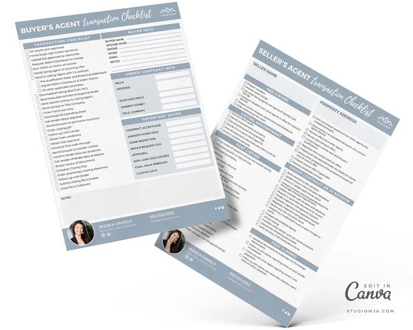 Real Estate Seller and Buyer Agent Transaction Checklist – Studio MJA ...
