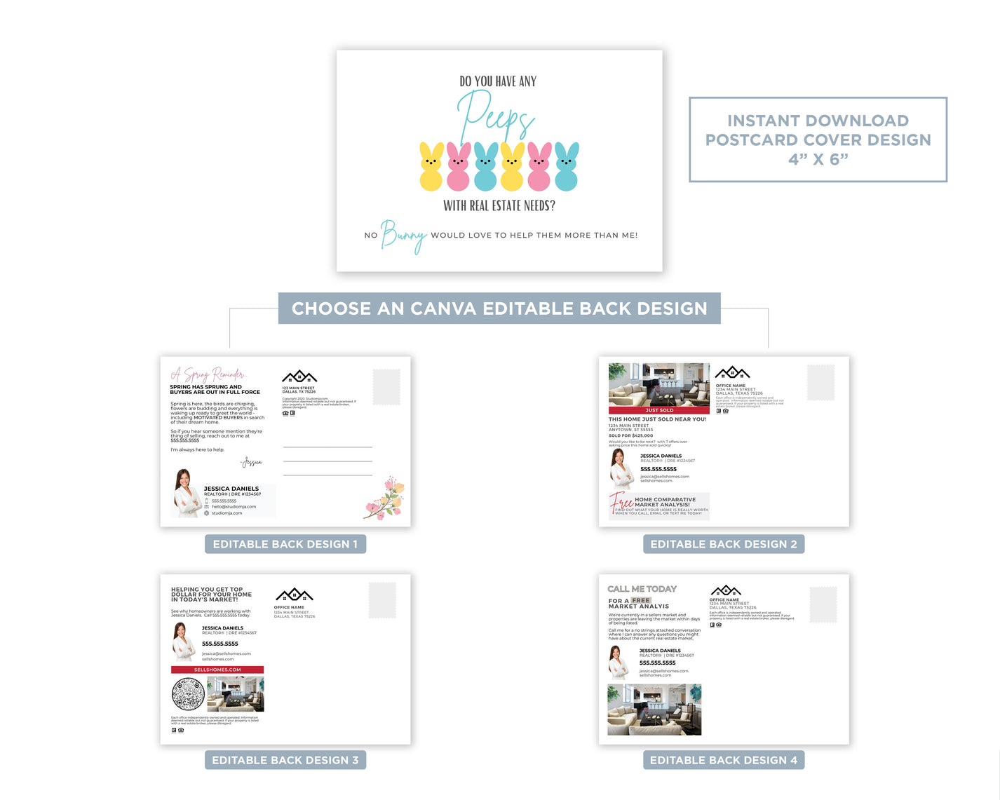 Do You Have Any Peeps 2 | Cute Real Estate Spring Postcard Download ...