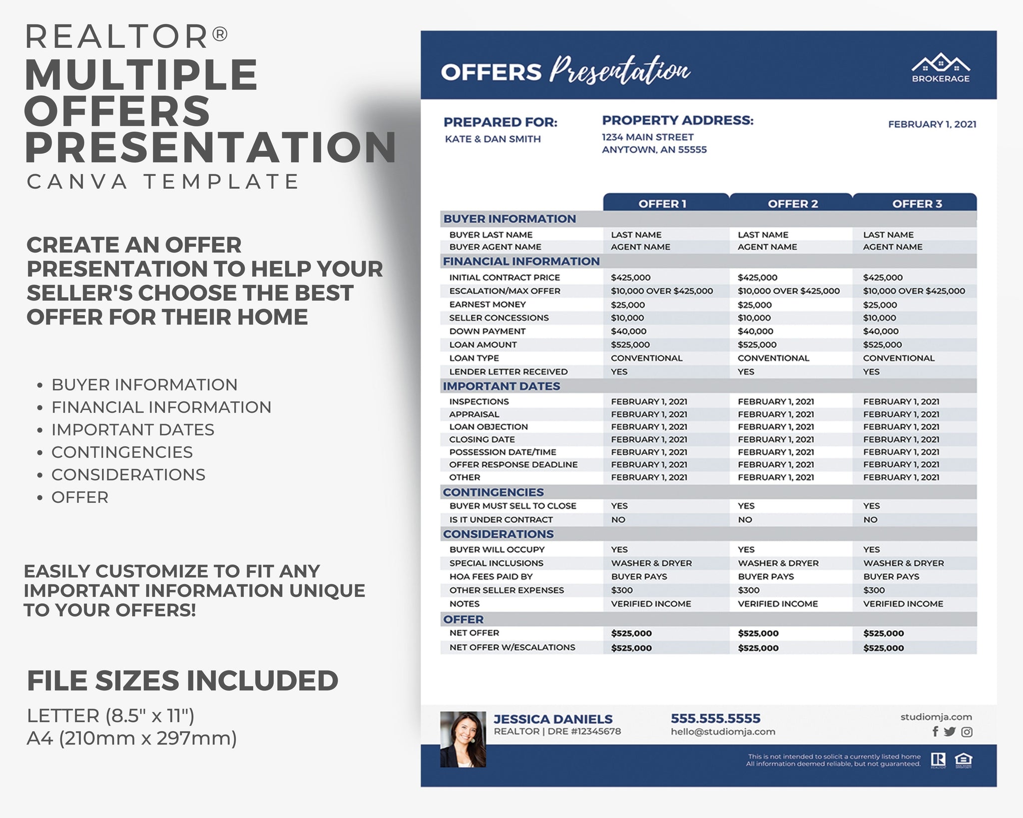 Multiple Offers Presentation | Real Estate Template – Studio MJA Real ...