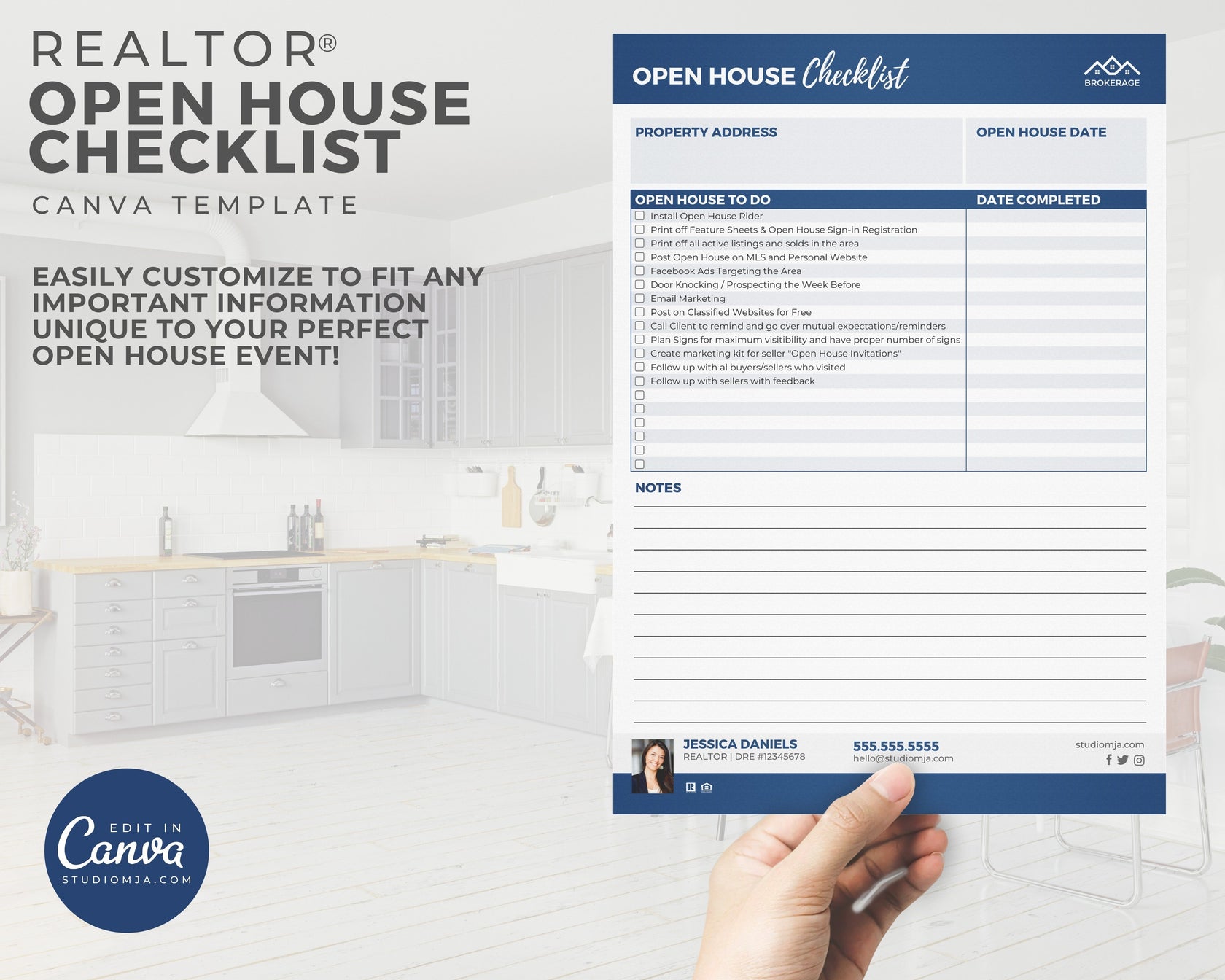 Open House Checklist Template – Studio MJA Real Estate Marketing