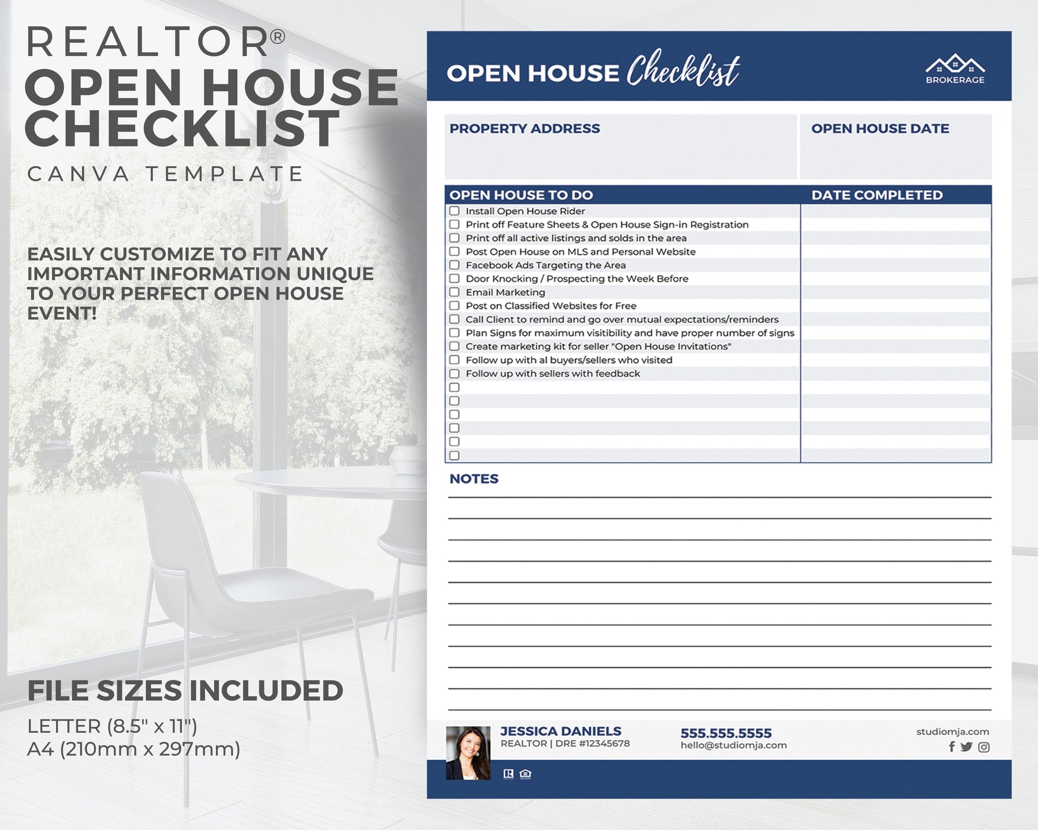 Open House Checklist Template – Studio MJA Real Estate Marketing