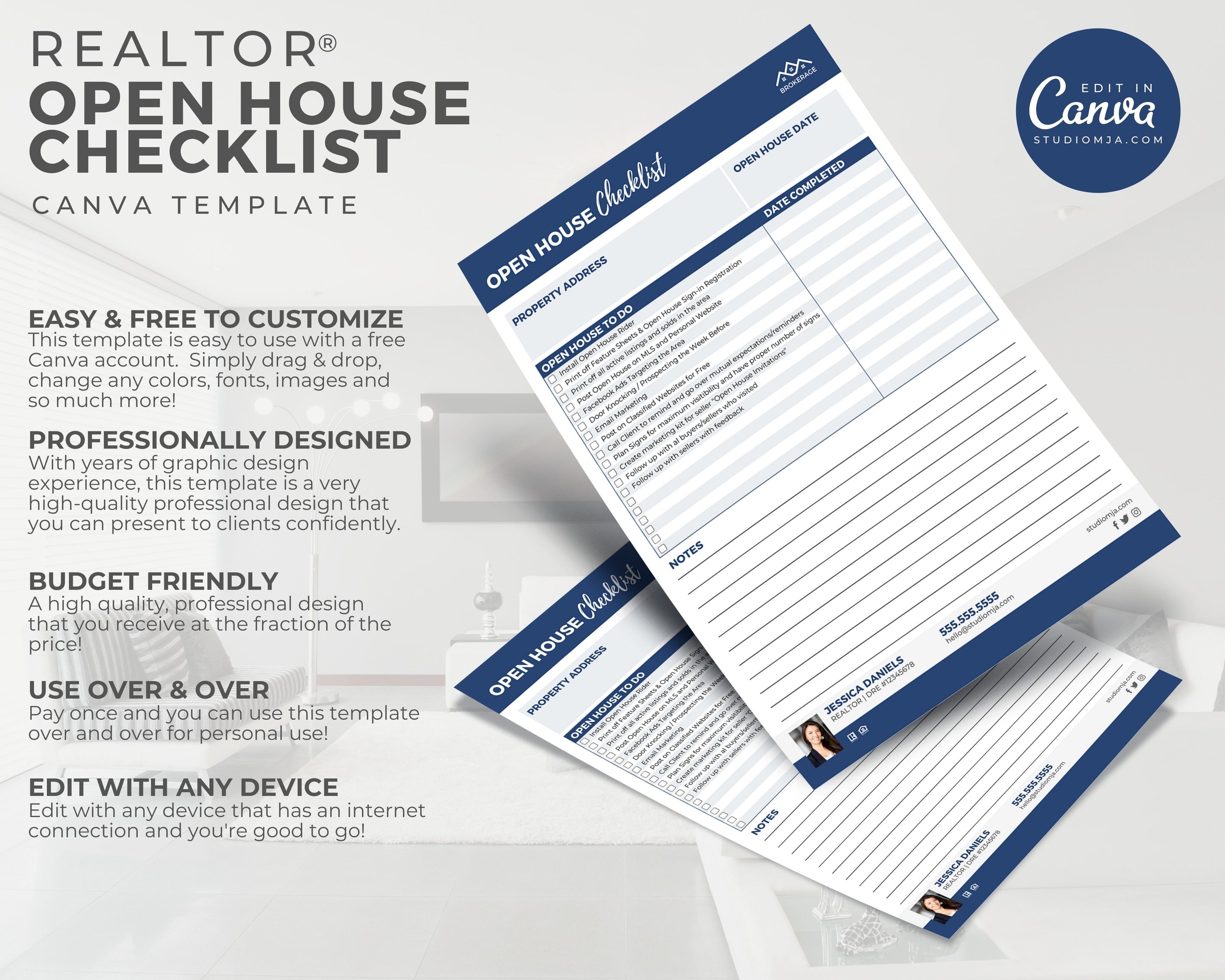 Open House Checklist Template – Studio MJA Real Estate Marketing