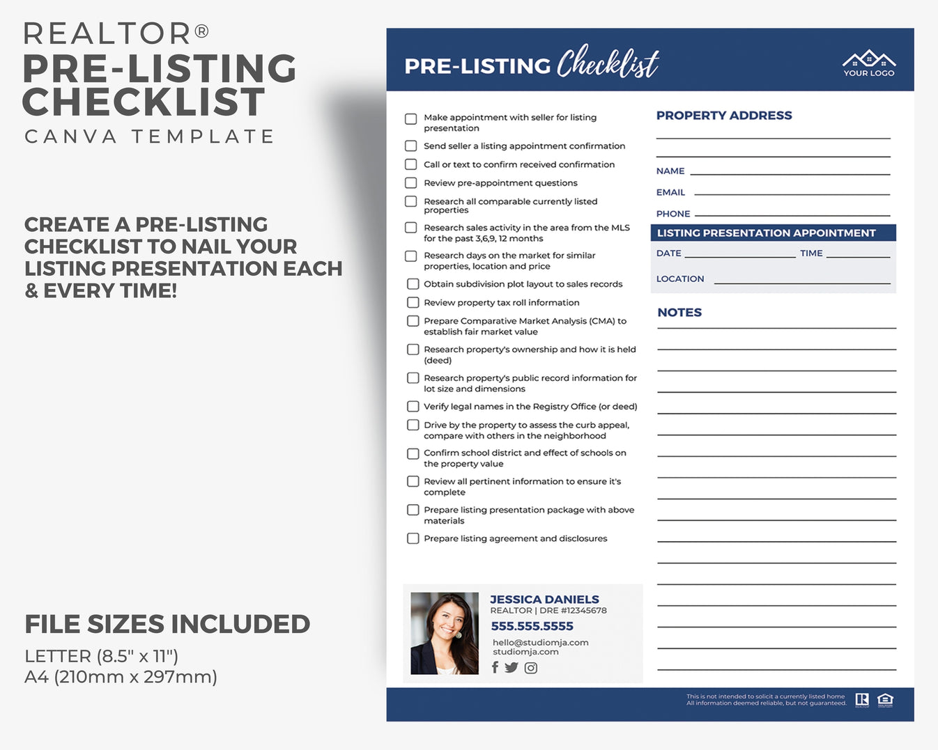 Pre-Listing Checklist Template – Studio MJA Real Estate Marketing
