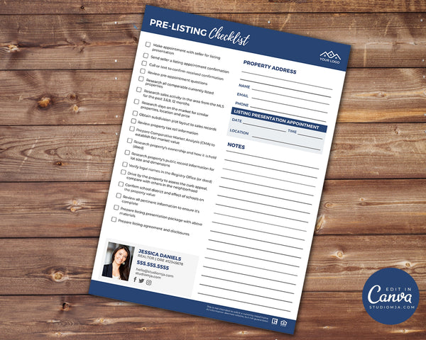 PRE-LISTING CHECKLIST – Studio MJA Real Estate Marketing