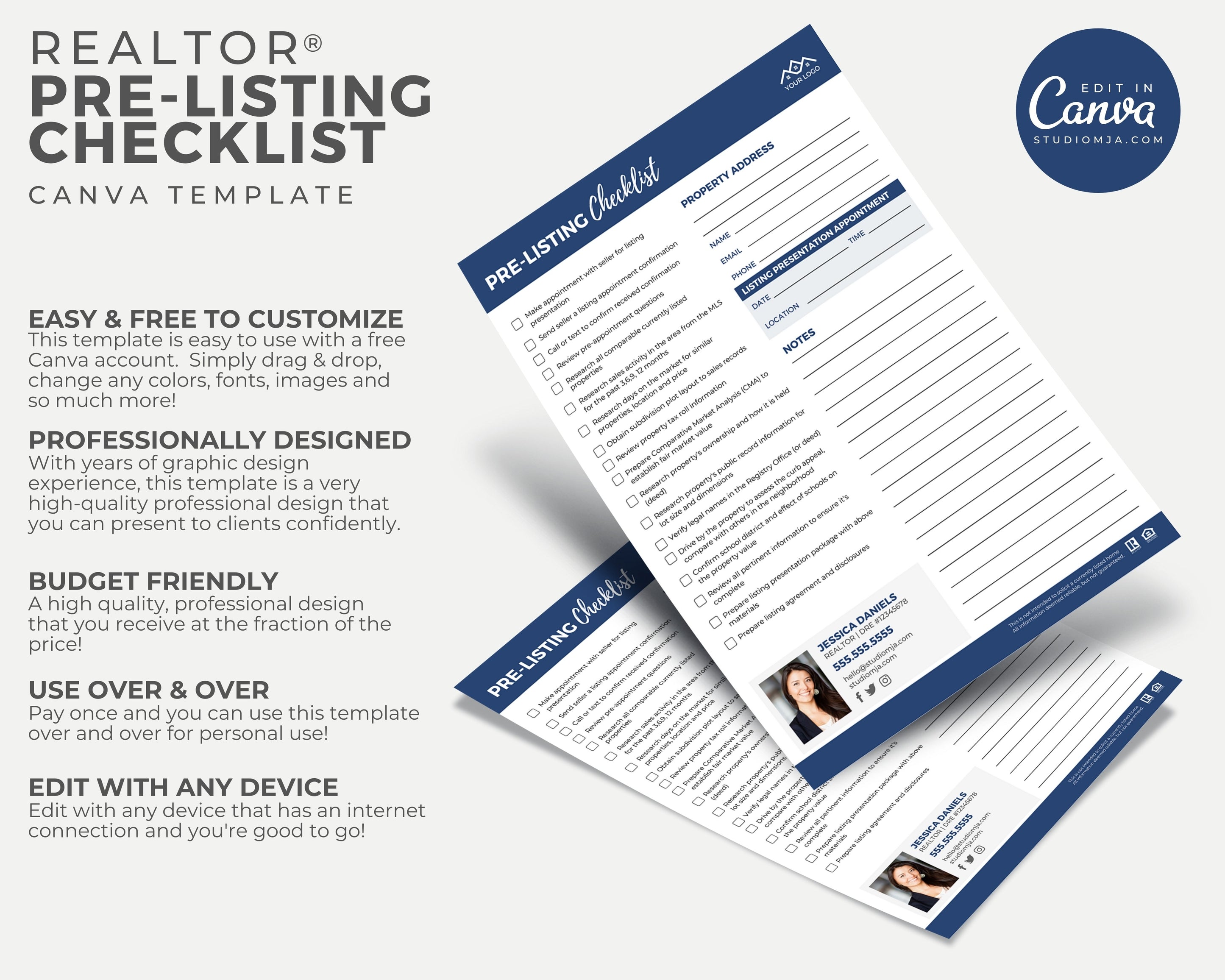 Pre-Listing Checklist Template – Studio MJA Real Estate Marketing