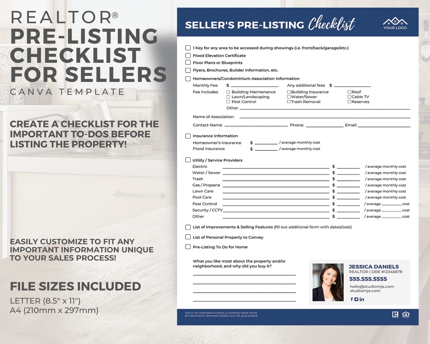Seller Pre-Listing Checklist Template – Studio MJA Real Estate Marketing