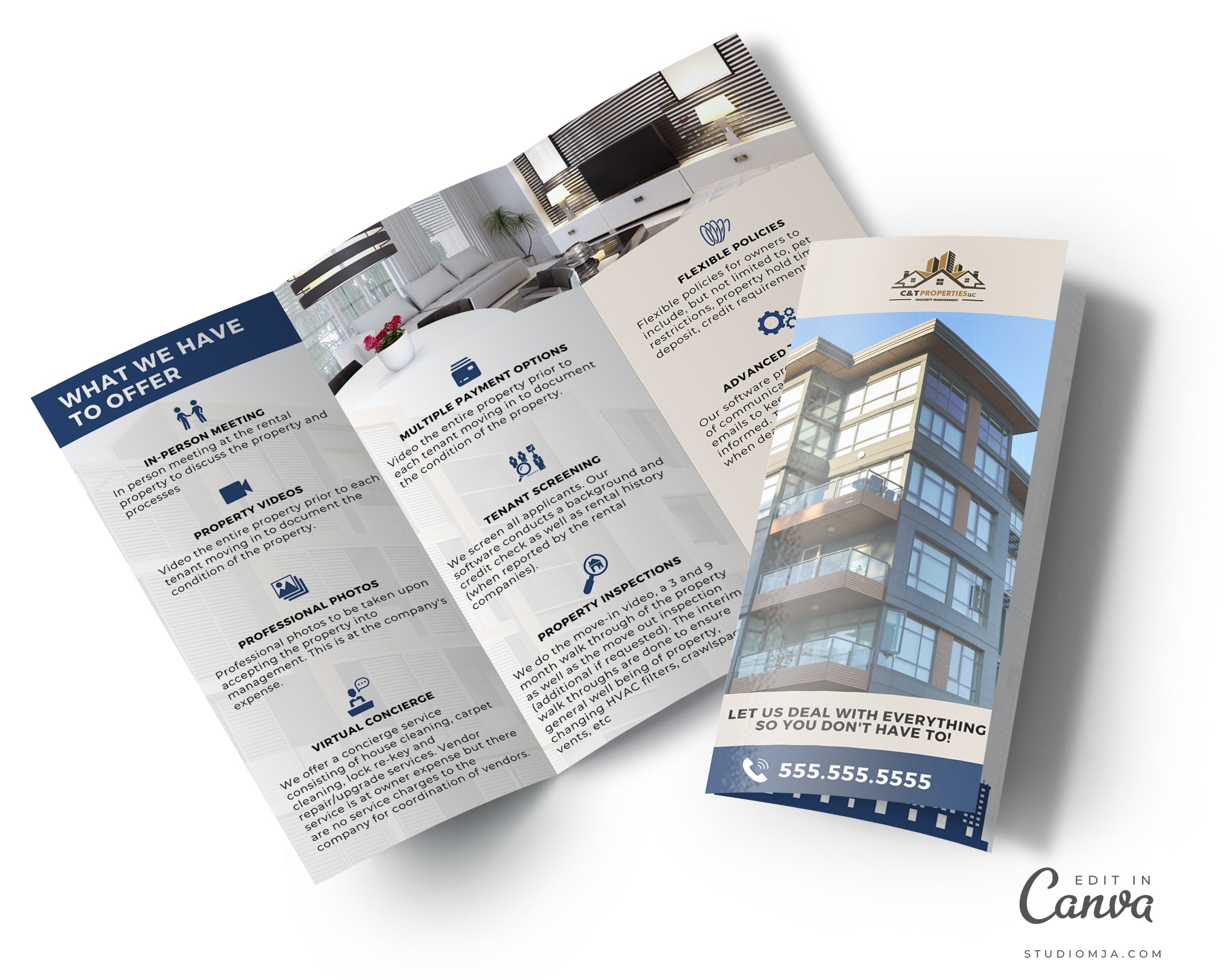 Property Management Brochure | Real Estate Template – Studio MJA Real ...