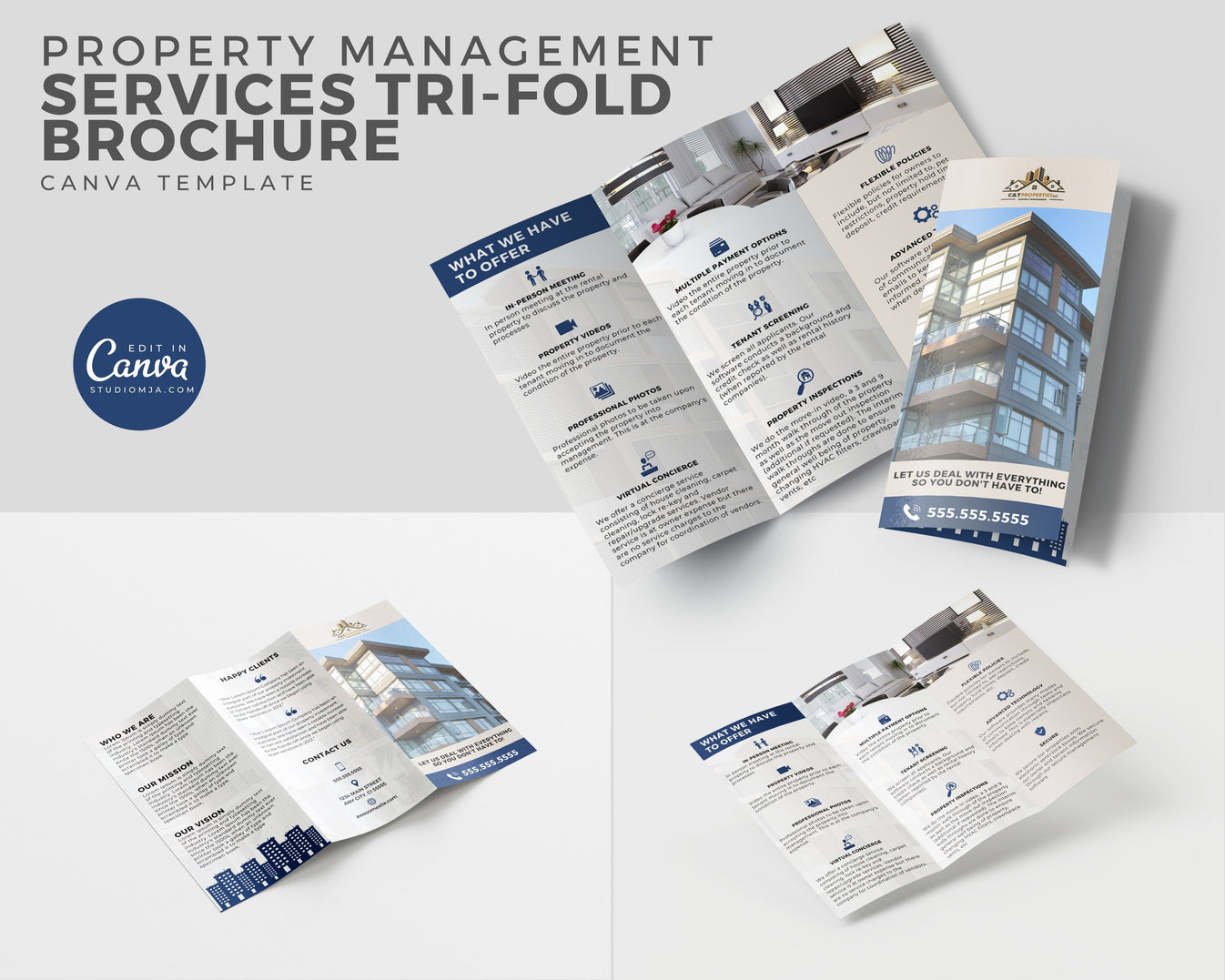 Property Management Brochure | Real Estate Template – Studio MJA Real ...