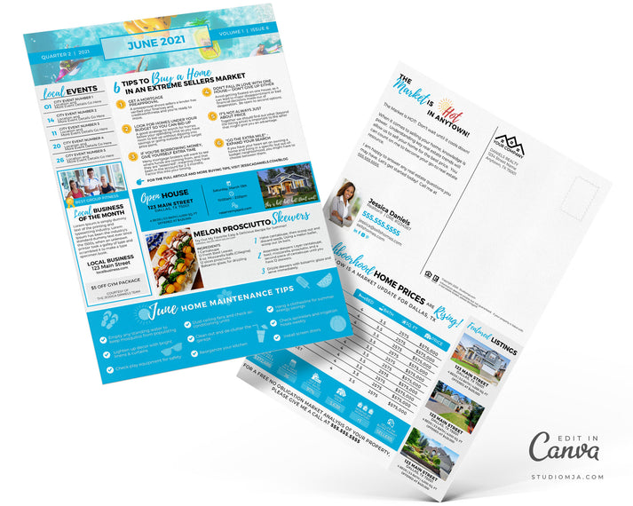 Realtor Newsletter Canva Template - June – Studio MJA Real Estate Marketing