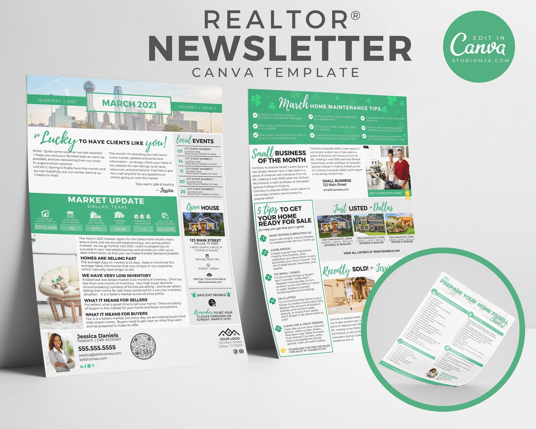 Realtor Newsletter Canva Template - March – Studio MJA Real Estate ...