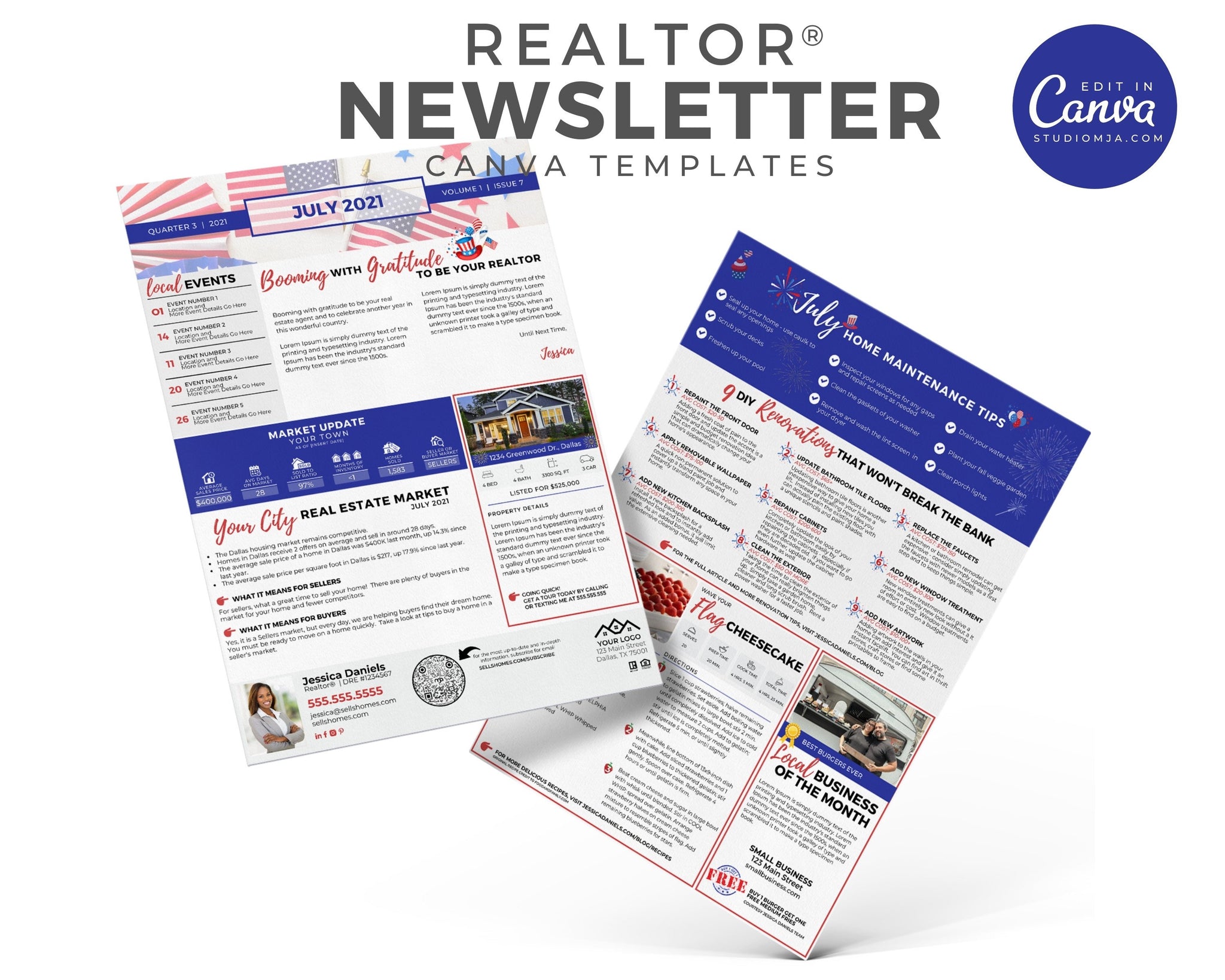 Realtor Newsletter Canva Template - Quarter 3 – Studio MJA Real Estate ...