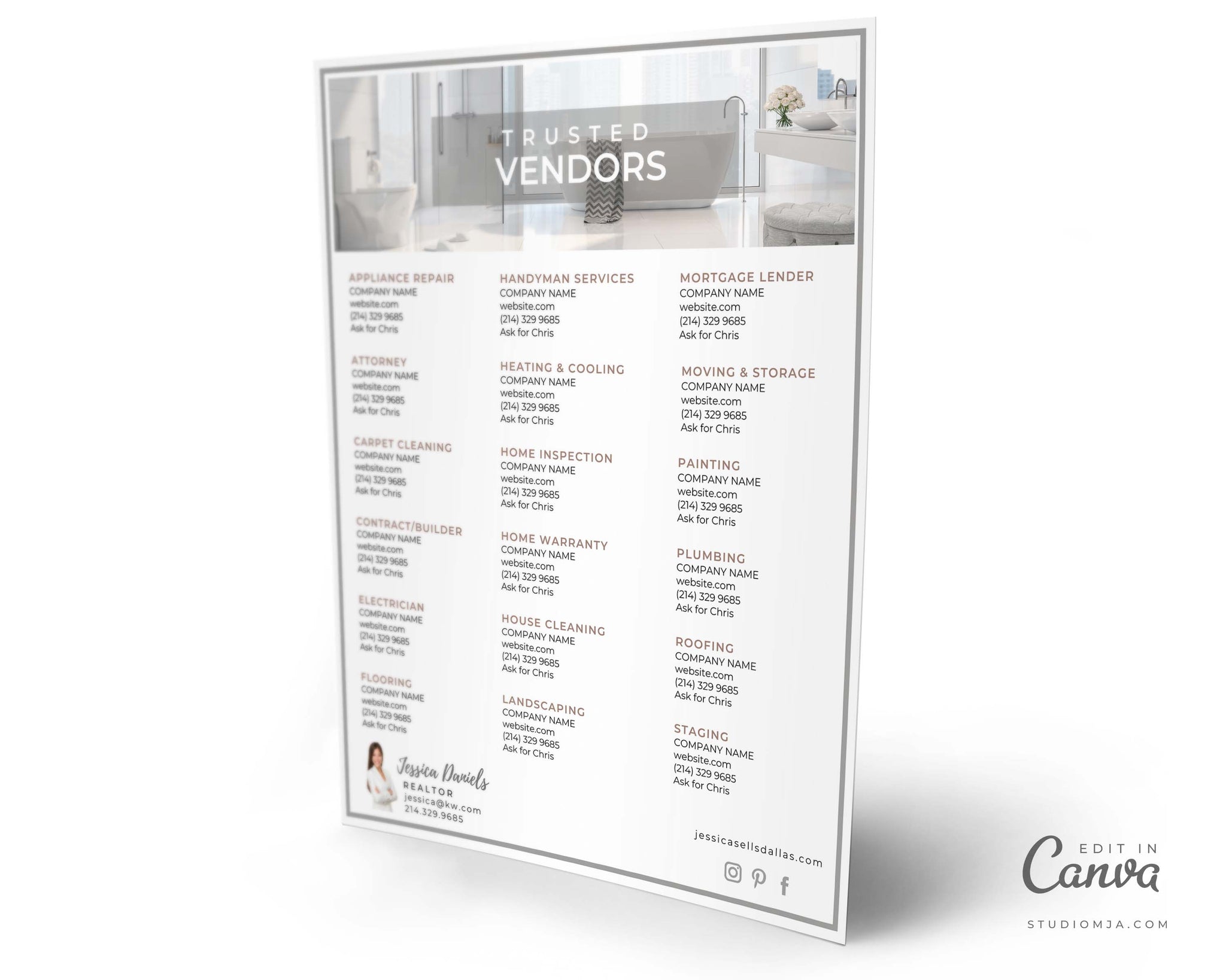 The Tenderwin Vendor List | Real Estate Template – Studio MJA Real ...