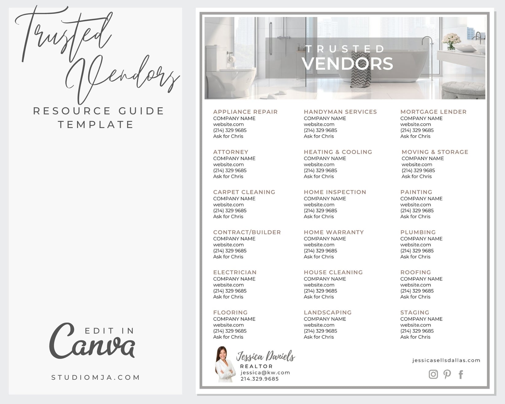 The Tenderwin Vendor List | Real Estate Template – Studio MJA Real ...