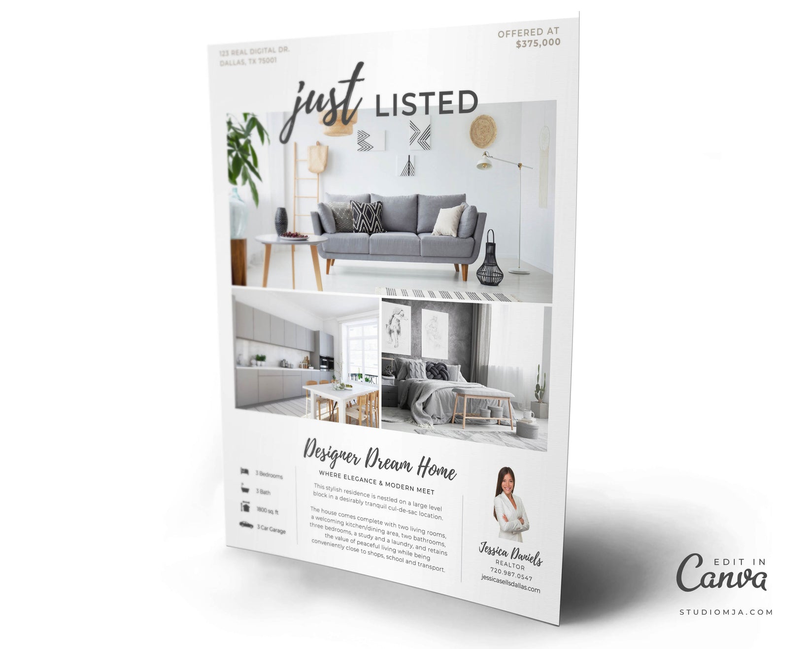 The Warren | Real Estate Flyer Template – Studio MJA Real Estate Marketing
