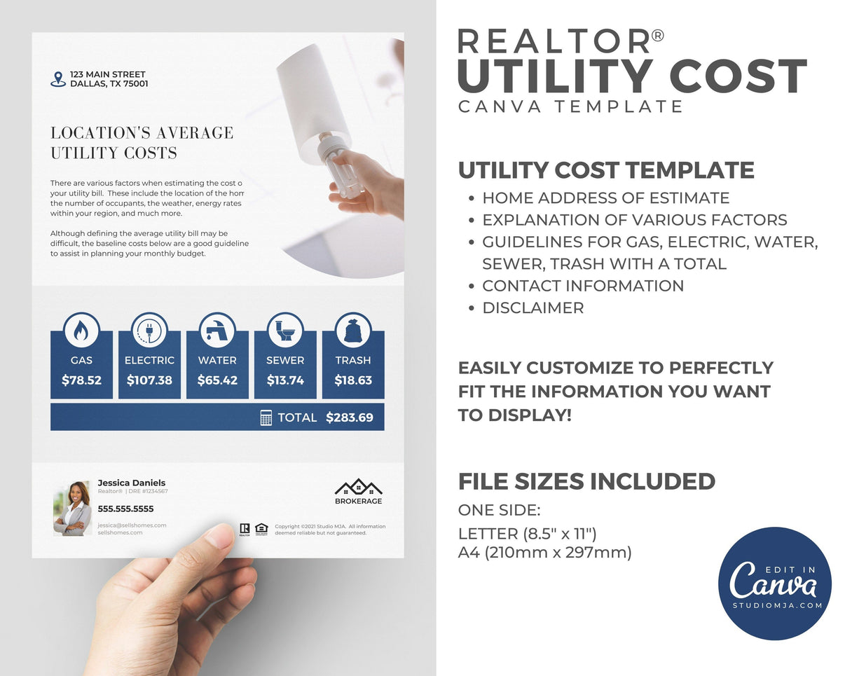 Utility Cost Guide Template – Studio MJA Real Estate Marketing